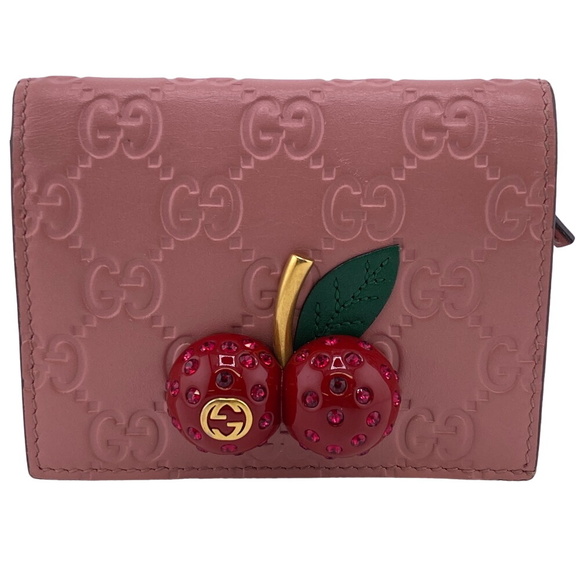 Gucci | Bags | Gucci Cherry Wallet Gg Supreme Wallet Pink | Poshmark
